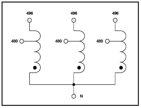 BOOST TRANSFORMER, 150 KVA, INPUT 480 VAC, OUTPUT 496 VAC, P/N 19106N ...