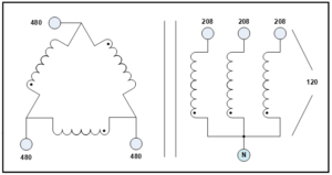 HARMONIC MITIGATING TRANSFORMER, 300 KVA, PRIMARY 480 VAC DELTA ...